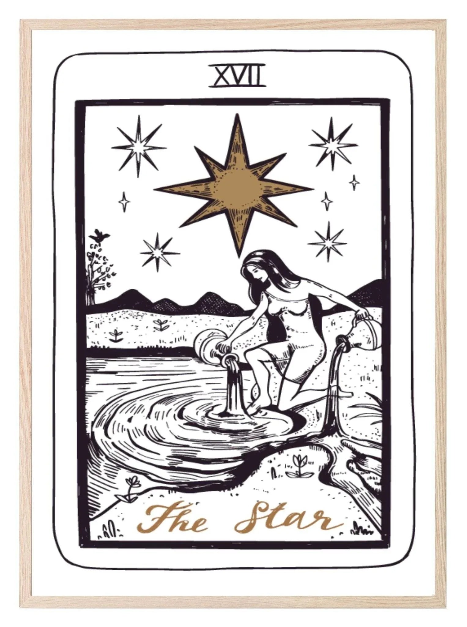 The Star Tarot Card Print | The Major Arcana | Celestial Wall Art ...